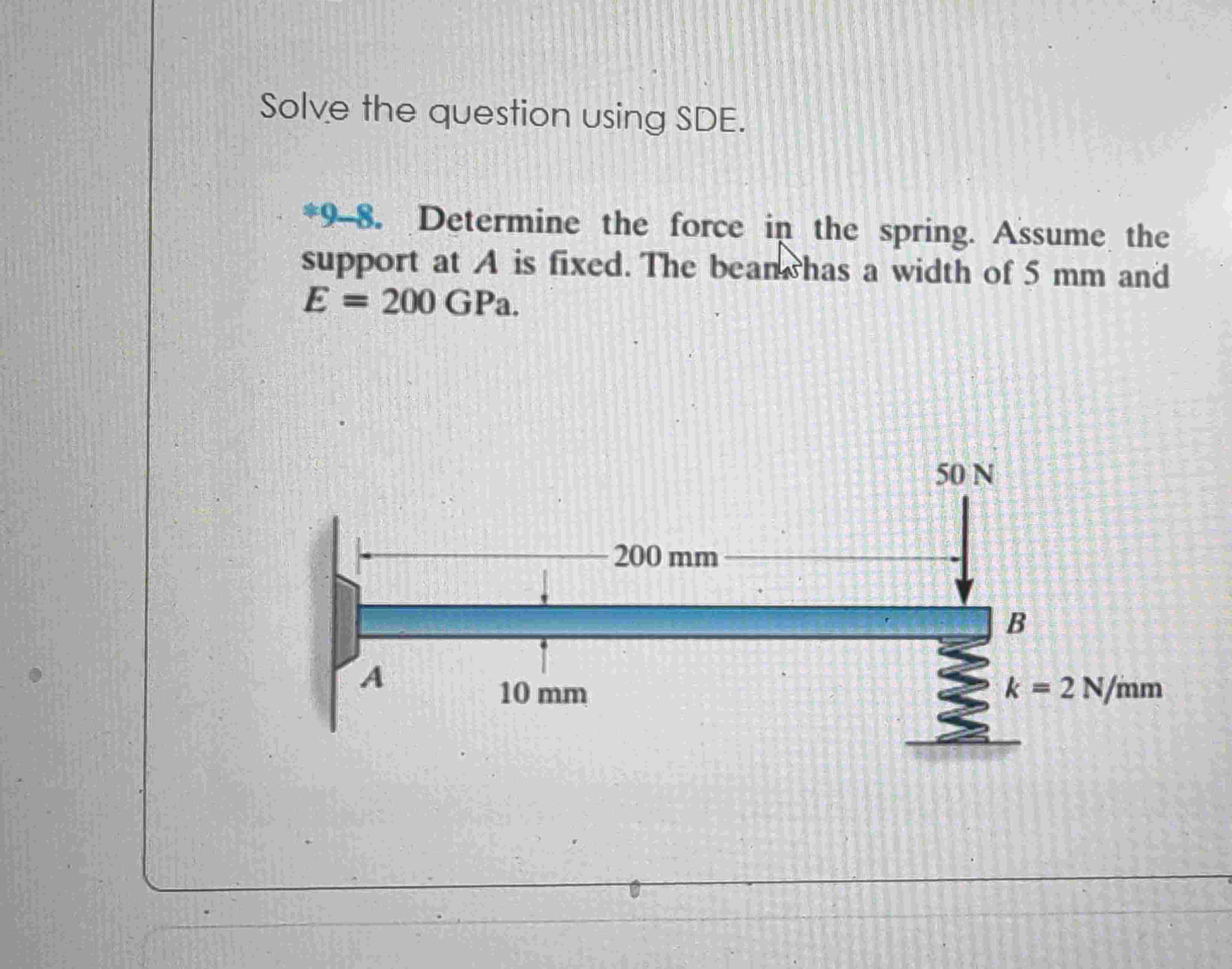 Solved Solve the question using SDE.*9-8. ﻿Determine the | Chegg.com