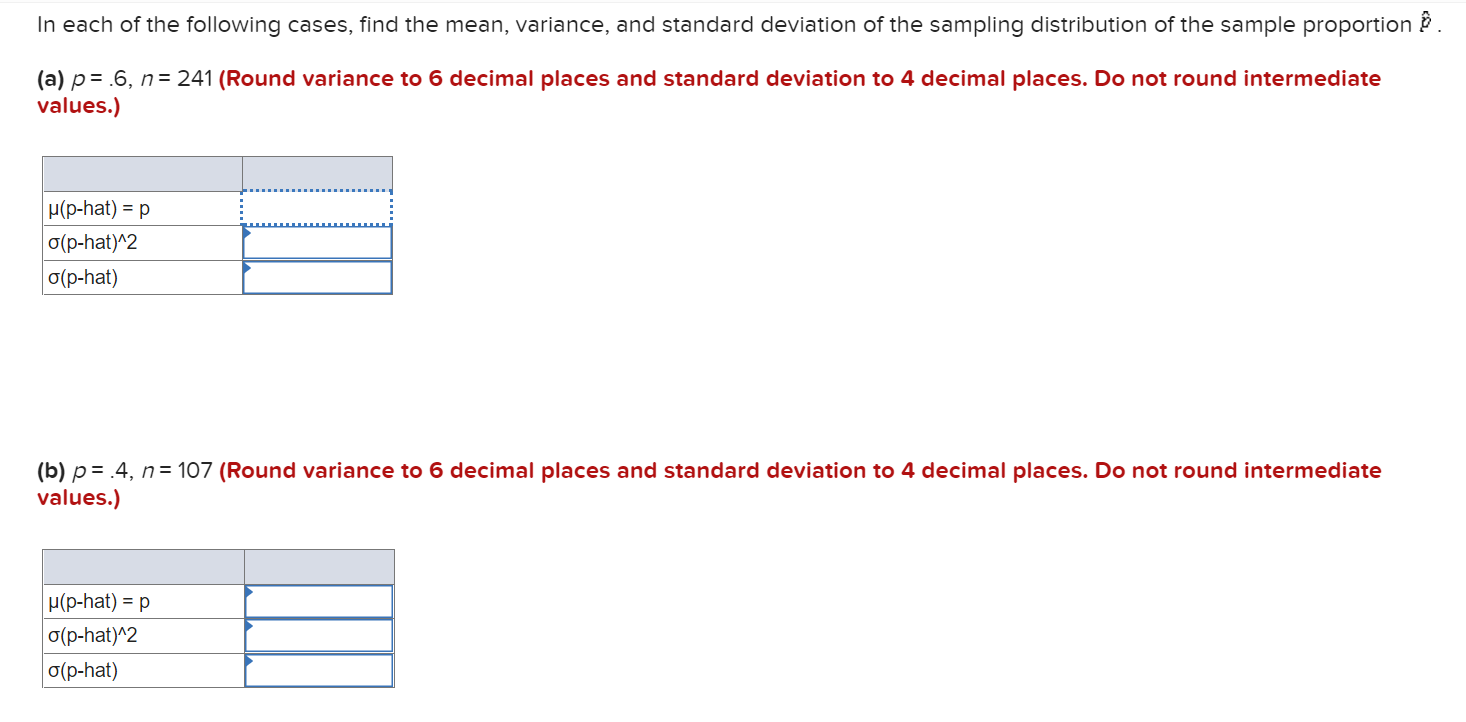 Solved In Each Of The Following Cases Find The Mean