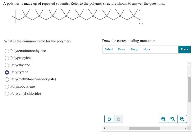 Solved A polymer is made up of repeated subunits. Refer to | Chegg.com