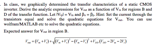 In class, we graphically determined the transfer | Chegg.com