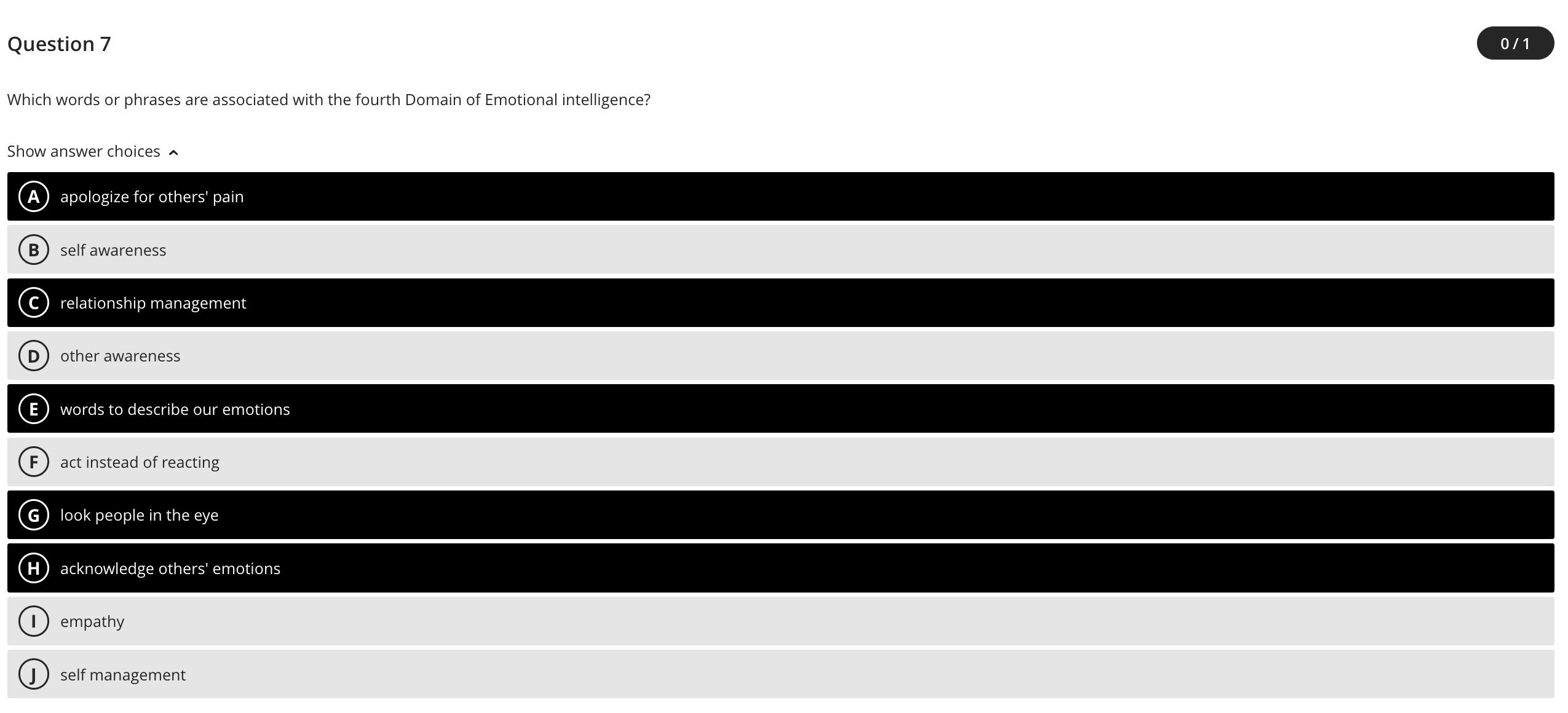 Solved Question 7Which words or phrases are associated with | Chegg.com