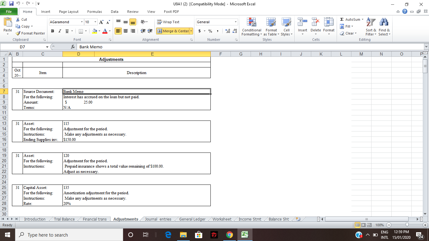 Summative Project BAF3M Financial Accounting | Chegg.com