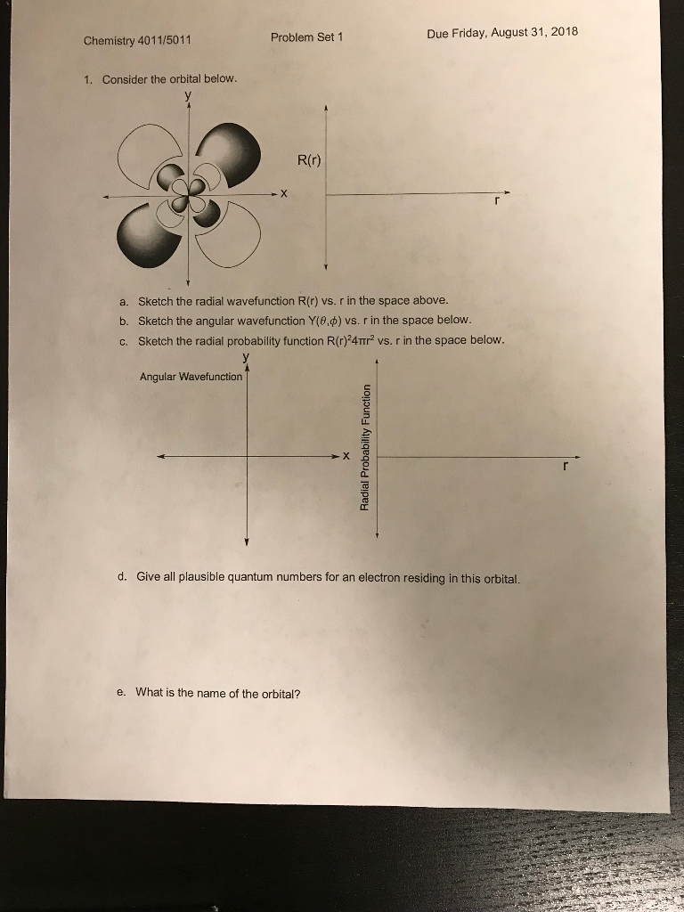 Solved Problem Set 1 Due Friday August 31 2018 Chemistry