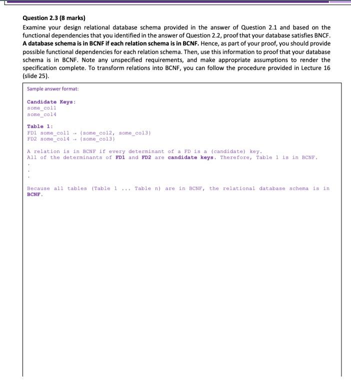 Solved Question 2.1 (7 marks) You are asked to design a | Chegg.com