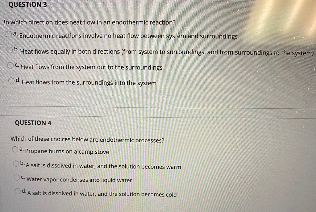 Solved QUESTION 3 In which direction does heat flow in an | Chegg.com