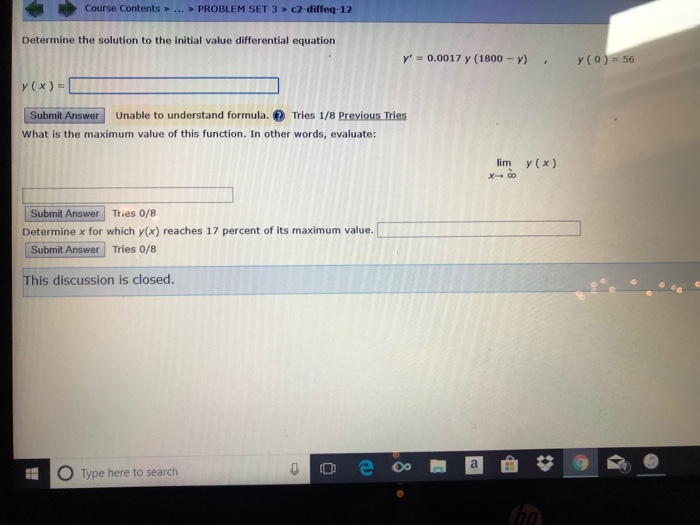Solved Course Contents» ...» PROBLEM SET 3 c2-diffeq-12 | Chegg.com