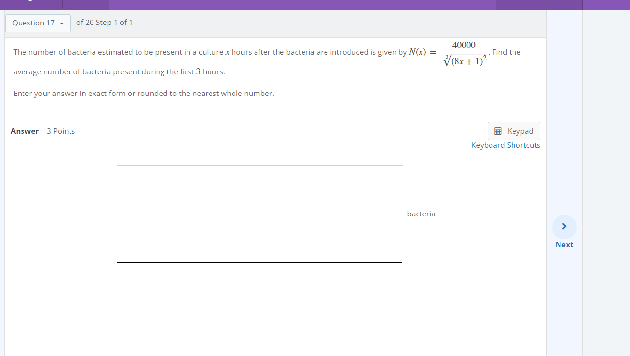 Solved Question 17 - of 20 Step 1 of 1 The number of | Chegg.com