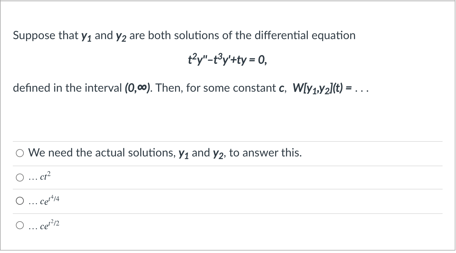 Solved Suppose that y1 and y2 are both solutions of the | Chegg.com
