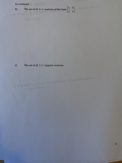 Solved 5) Show why these sets with the standard vector | Chegg.com