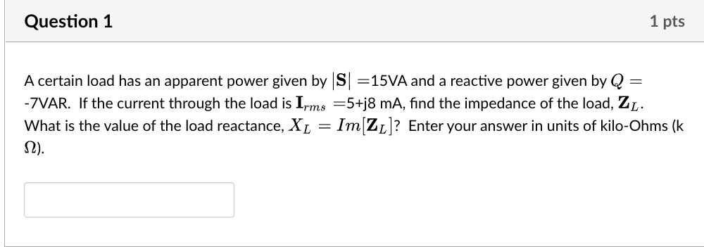 Solved A certain load has an apparent power given by | Chegg.com