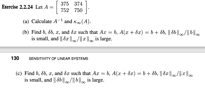 Solved rcise 2.2.24 Let A=[375752374750]. (a) Calculate A−1 | Chegg.com