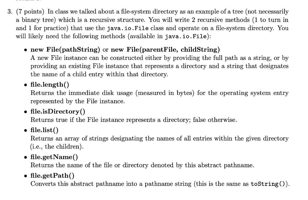 Solved 3. (7 points) In class we talked about a file-system | Chegg.com