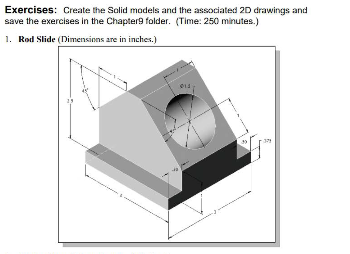 Solved Draw an auxiliary projection/views of this model | Chegg.com