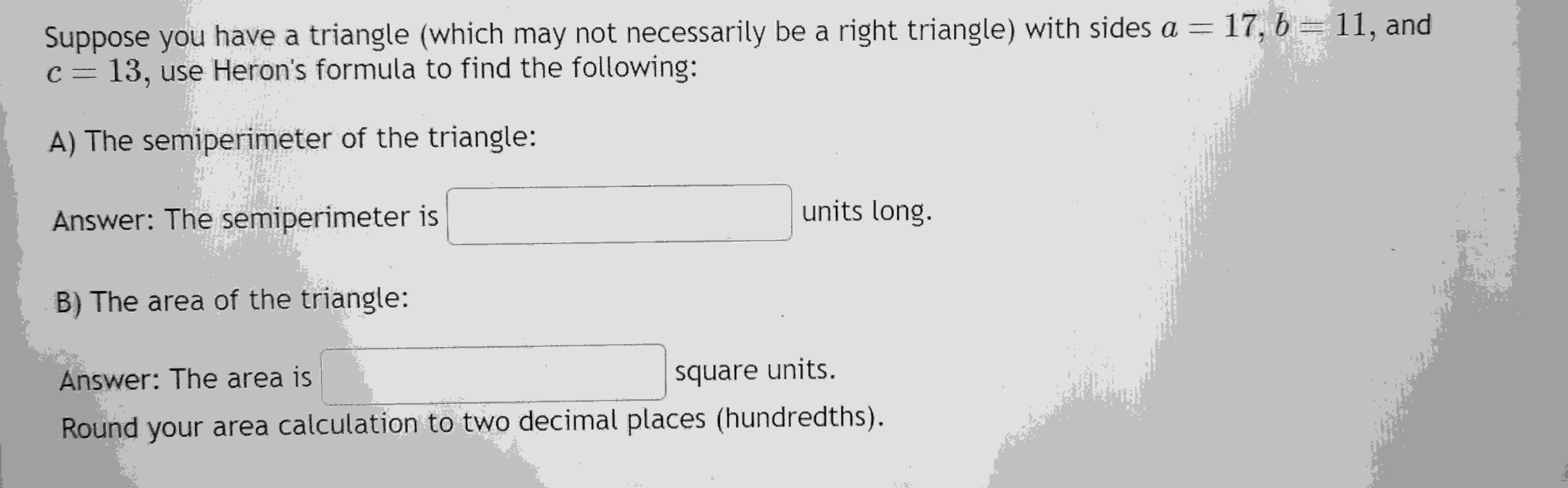 Solved Suppose you have a triangle (which may not | Chegg.com
