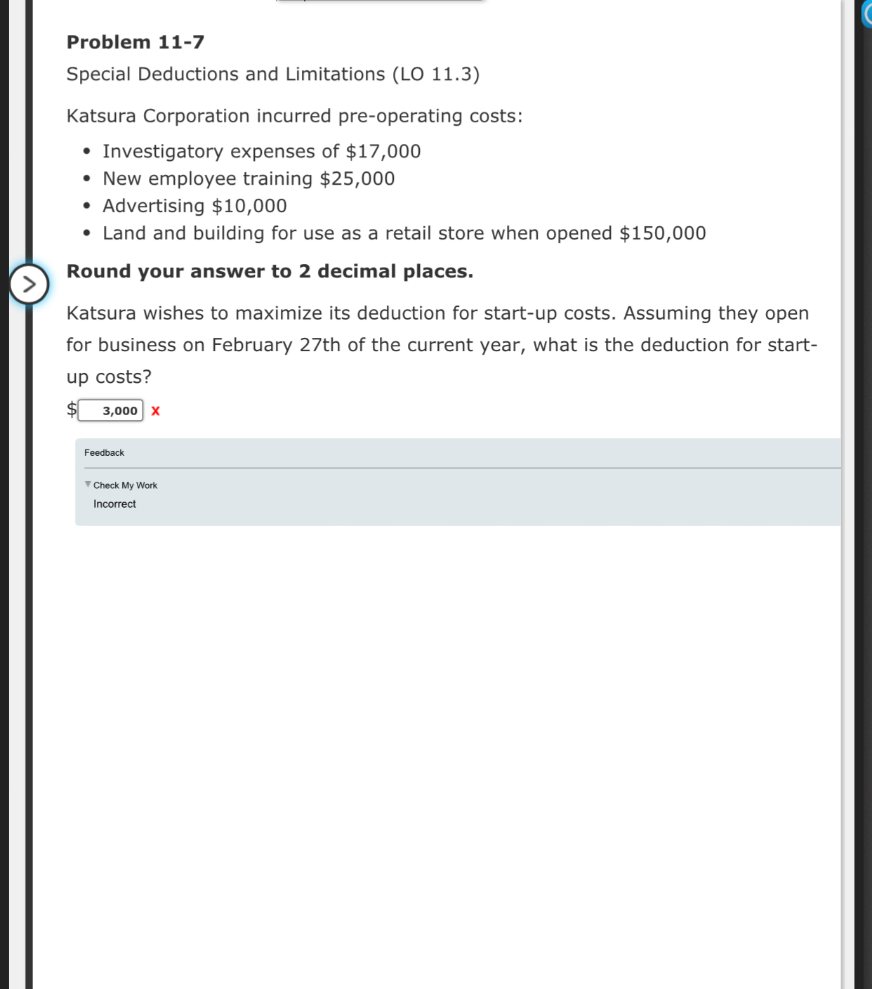 Solved Problem 11-7Special Deductions and Limitations (LO | Chegg.com