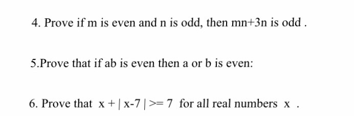 Solved Prove if m is even and n is odd, then mn+3n is odd. | Chegg.com