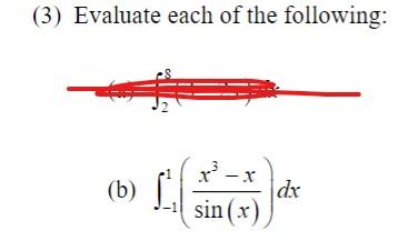 Solved (3) Evaluate each of the following: (b) | Chegg.com