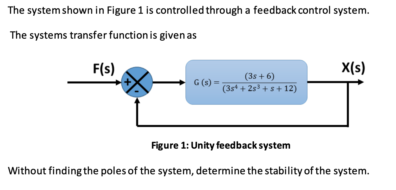 Solved The system shown in Figure 1 is controlled through a | Chegg.com