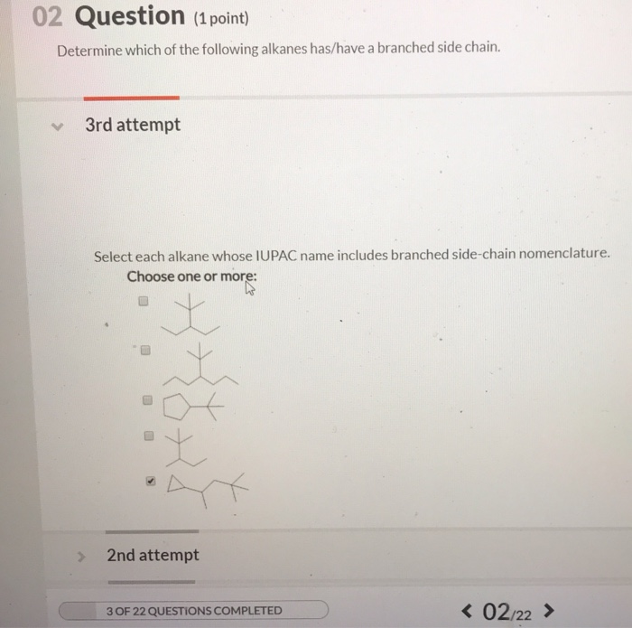 Solved 02 Question (1 point) Determine which of the | Chegg.com