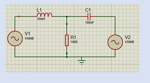 Solved L1 C1 im 위 10mH 100nF V1 VSINE R1 1000 V2 VSINE | Chegg.com