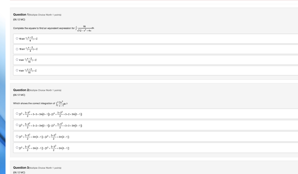 Solved Question 1(Multiple Choice Worth 1 points) (06.12 MC) | Chegg.com