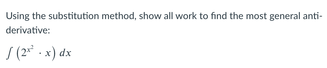 Solved Using the substitution method, show all work to find | Chegg.com