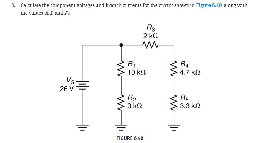Solved Calculate the component voltages and branch currents | Chegg.com