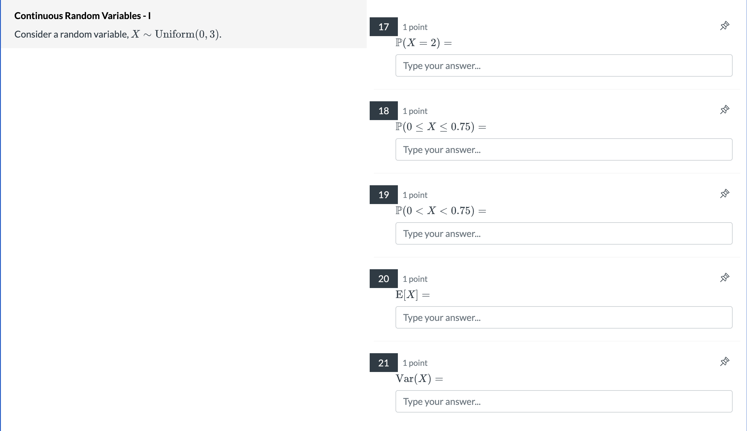 Solved Continuous Random Variables - I Consider a random | Chegg.com Solved Continuous Random Variables - I Consider a random | Chegg.com