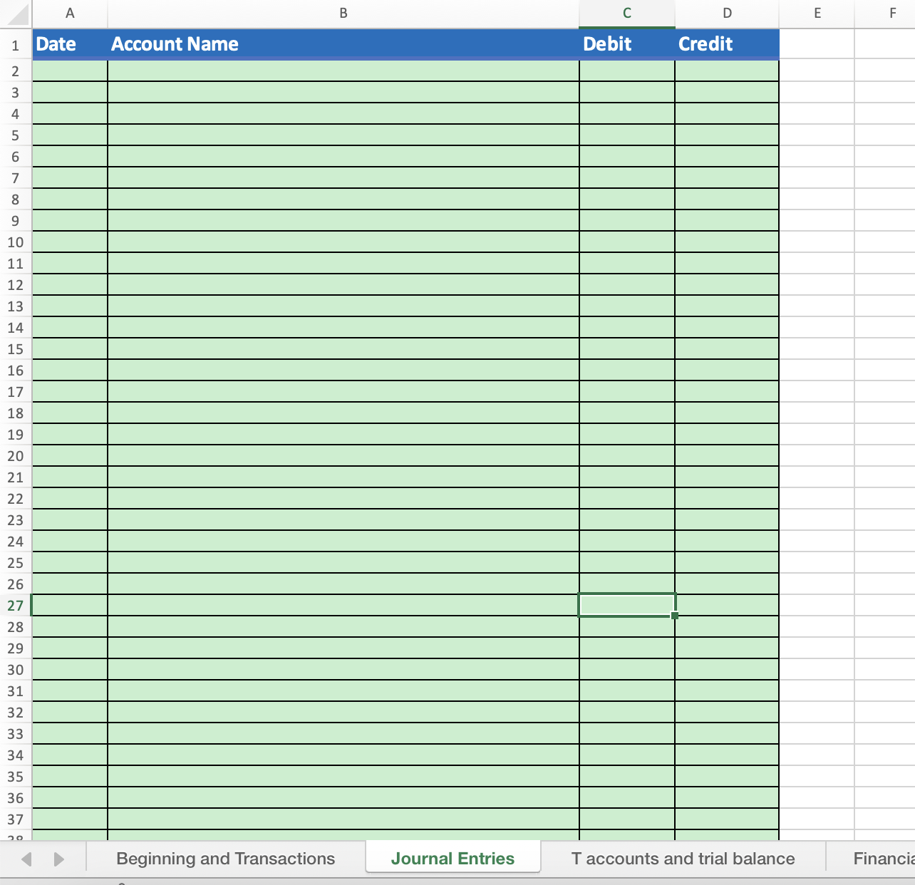 Beginning and Transactions Journal Entries T accounts | Chegg.com