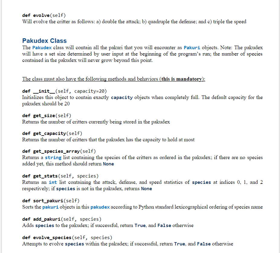 Solved Pakudex Project Overview This project will provide | Chegg.com