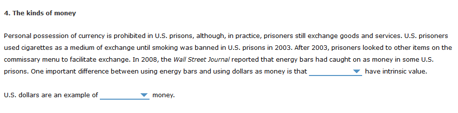 Solved 4. The kinds of money Personal possession of currency | Chegg.com