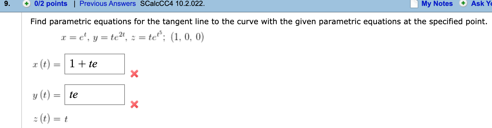 Solved 8. + 0/2 points | Previous Answers ScalcCC4 10.2.021. | Chegg.com Solved 8. + 0/2 points | Previous Answers ScalcCC4 10.2.021. | Chegg.com