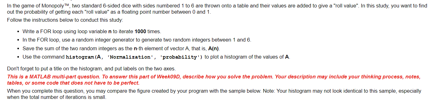 Solved In the game of Monopoly ⊤M, two standard 6-sided dice | Chegg.com