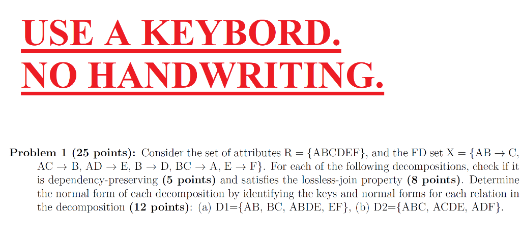 Solved USE A KEYBORD. NO HANDWRITING. | Chegg.com