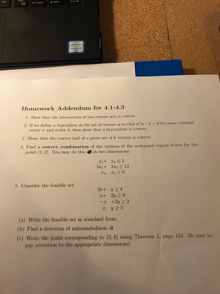 Solved intel CORE 15 Homework Addendum for 4.1-4.3 1. Show | Chegg.com