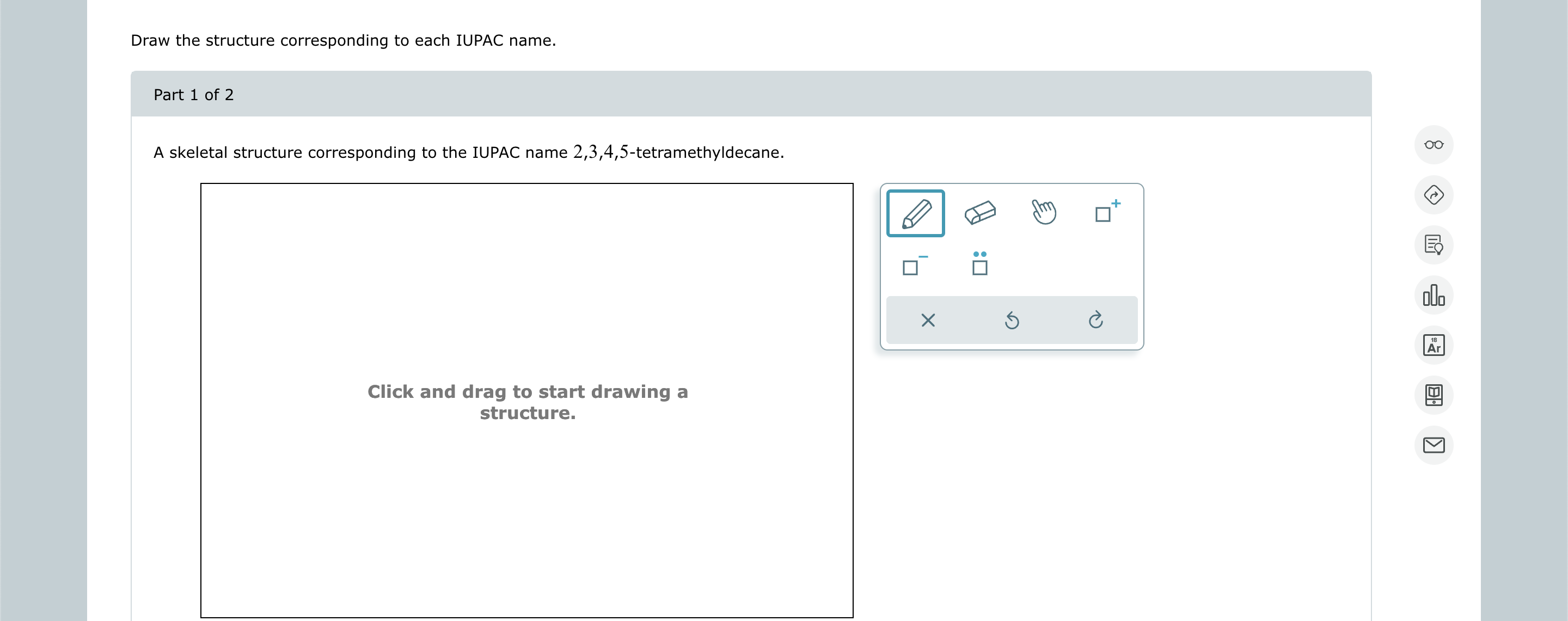 Solved Draw the structure corresponding to each IUPAC name. | Chegg.com