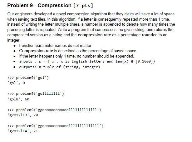 Solved Our Engineers Developed A Novel Compression Algorithm