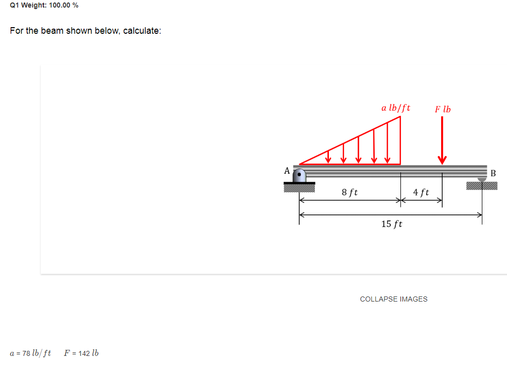 Solved ܘܘ.ܘ10 :weight 1ܘ For the beam shown below, | Chegg.com