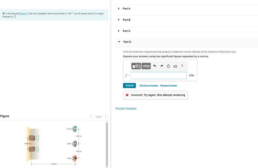 Solved IP in the figure(Figure 1) the two speakers emit | Chegg.com