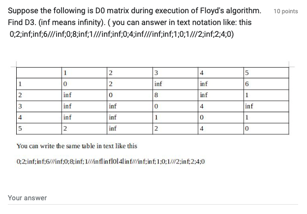 Solved Suppose the following is D0 matrix during execution | Chegg.com