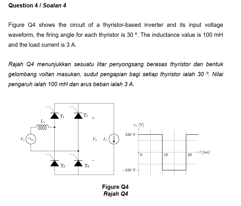 Figure Q4 shows the circuit of a thyristor-based | Chegg.com