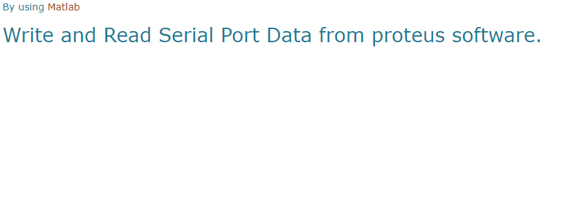 I Need Code In Matlab To Read And Write Serial Port 4734