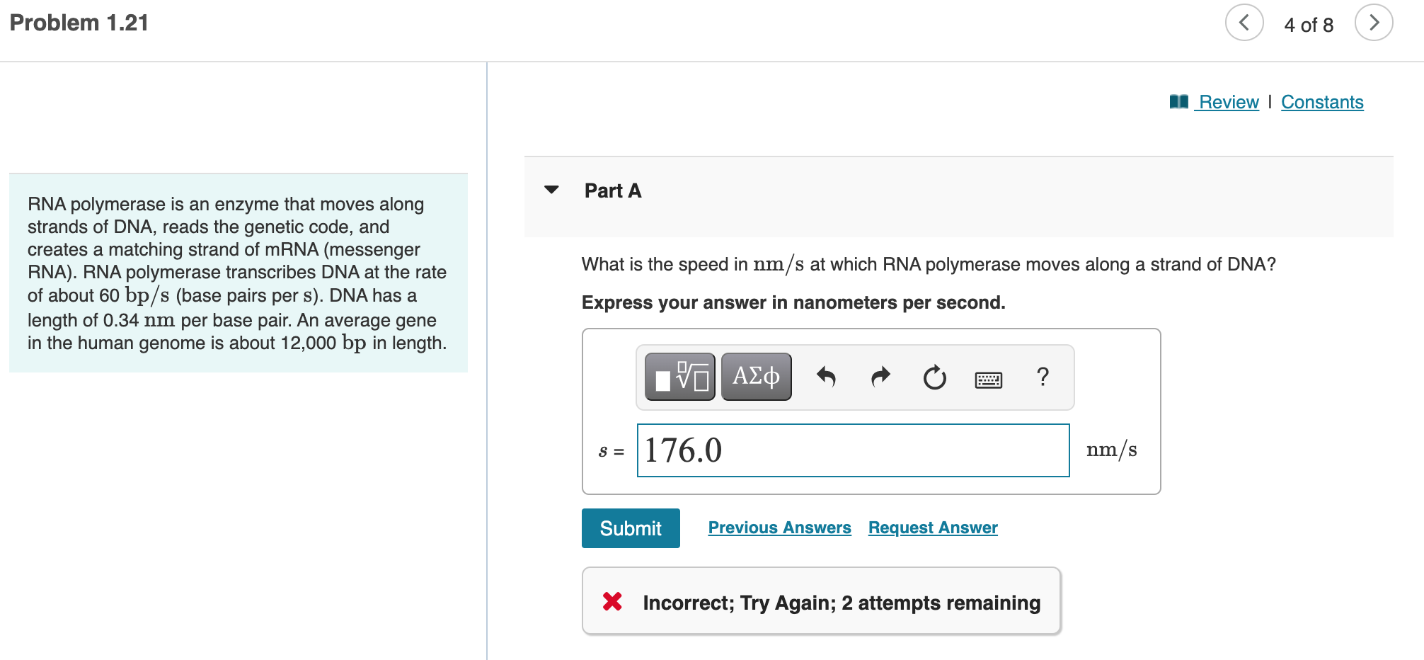 Solved RNA polymerase is an enzyme that moves along strands | Chegg.com