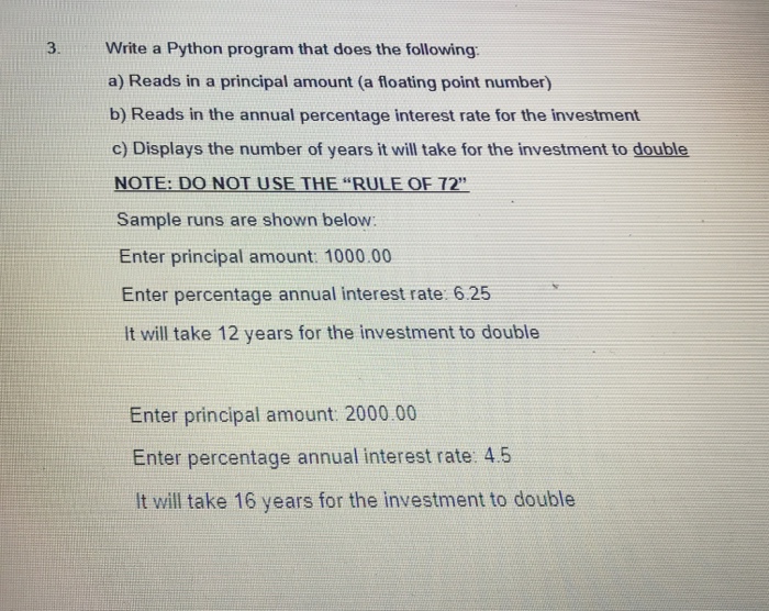 Solved 3. Write a Python program that does the following: a) | Chegg.com