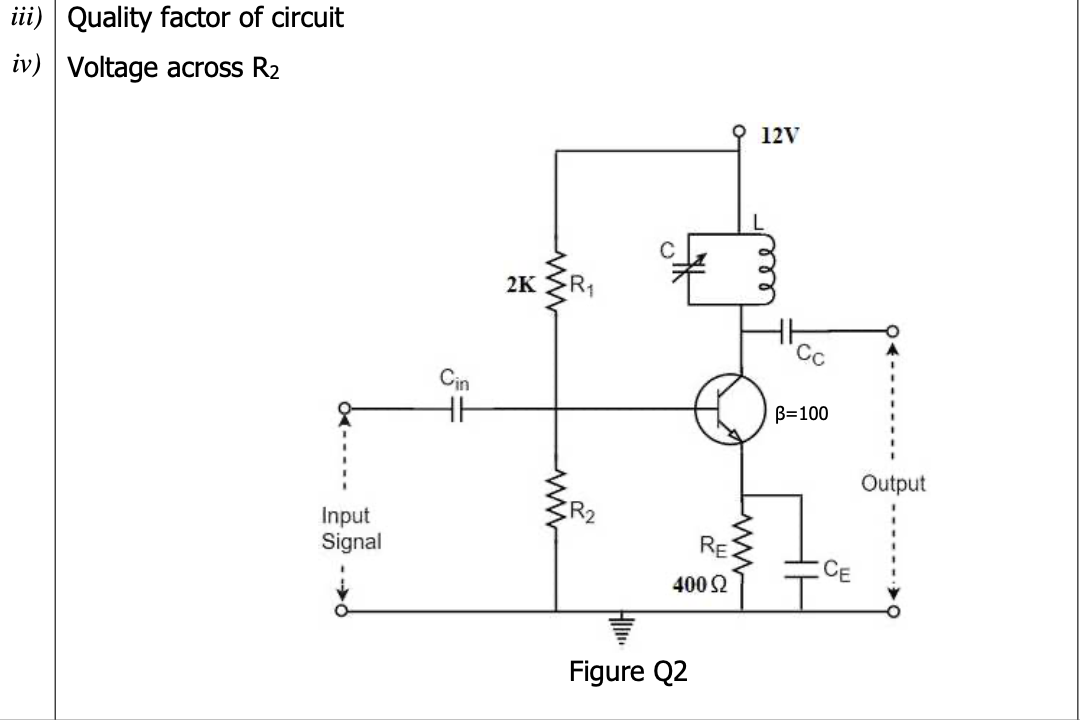 For the circuit shown in Figure Q2 is used to select | Chegg.com