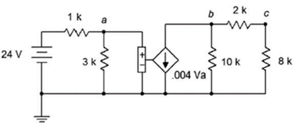 Calculate Vc in the circuit below, -Vc is the voltage | Chegg.com