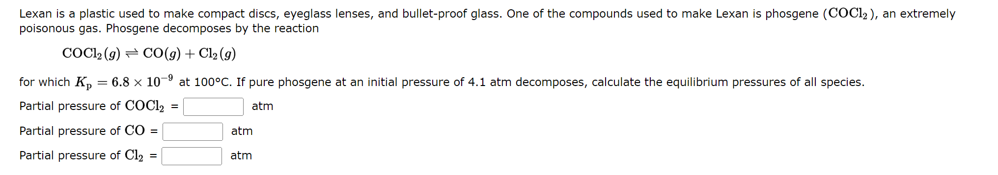 Solved Lexan is a plastic used to make compact discs, | Chegg.com