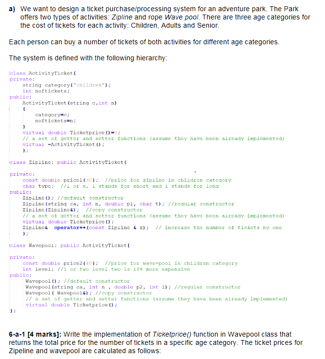 Solved a) We want to design a ticket purchase/processing | Chegg.com