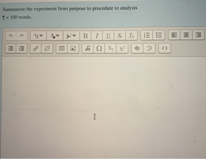 Solved Summarize the experiment from purpose to procedure to | Chegg.com