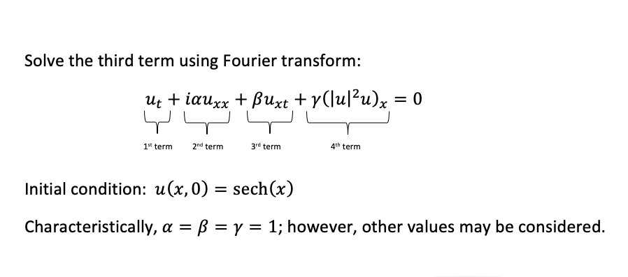 Solved Solve the third term using Fourier transform: = Ut + | Chegg.com